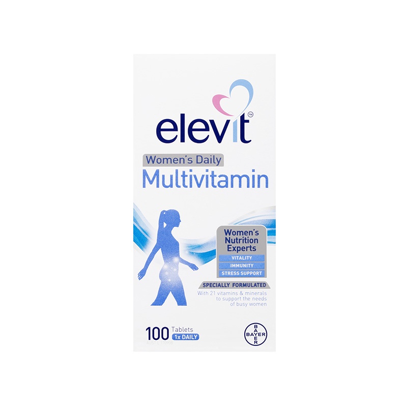 Elevit Women's Daily Multivitamin 100 Tablets Pregnant Postpartum ...