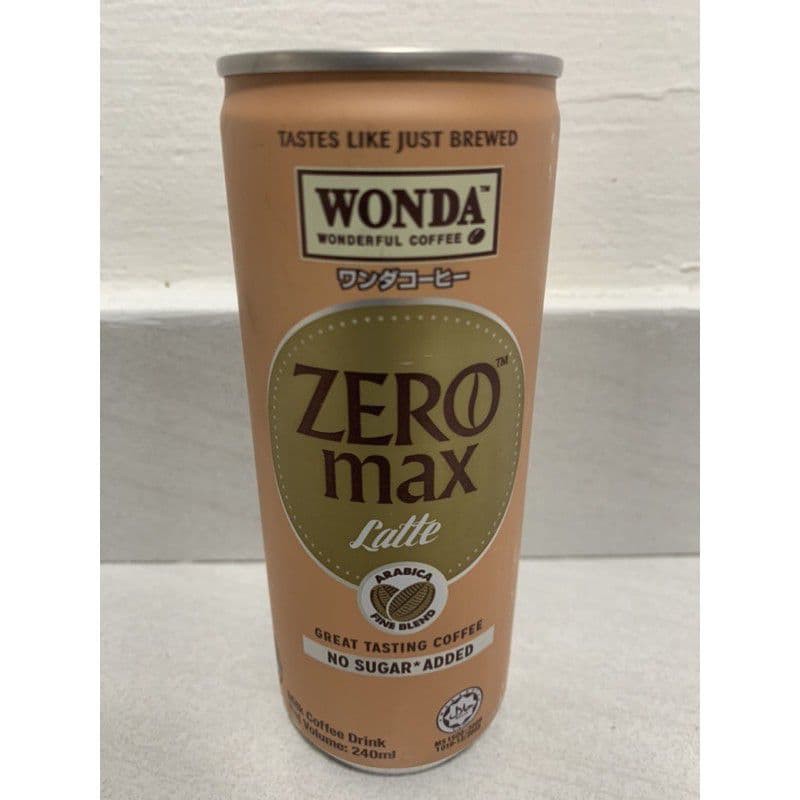 WONDA ZERO MAX กาแฟไม่ใส่น้ำตาล (240ml x 6 กระป๋อง) | Shopee Thailand