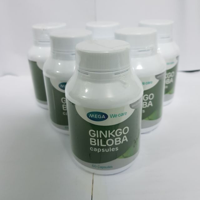 ซื้อ 6แถม กระเป๋าผ้าใบเล็ก Mega Ginkgo Biloba 60 capsules ช่วยระบบ ...