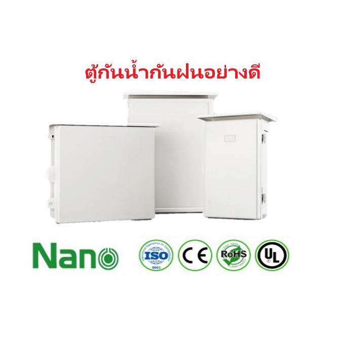 ตู้กันน้ำพลาสติกมีหลังคาฝาทึบ NANO 101W 102W 103W สีขาว อย่างดี ใช้ได้ ...