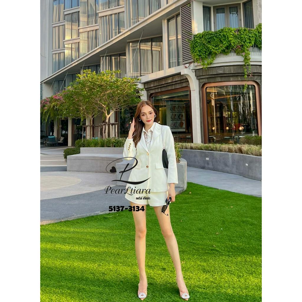 Pearl tiala รหัส 5137-3063 Set 3 ชิ้น เสื้อสูทหรูหรา เสื้อ+กางเกงขาสั้น ...