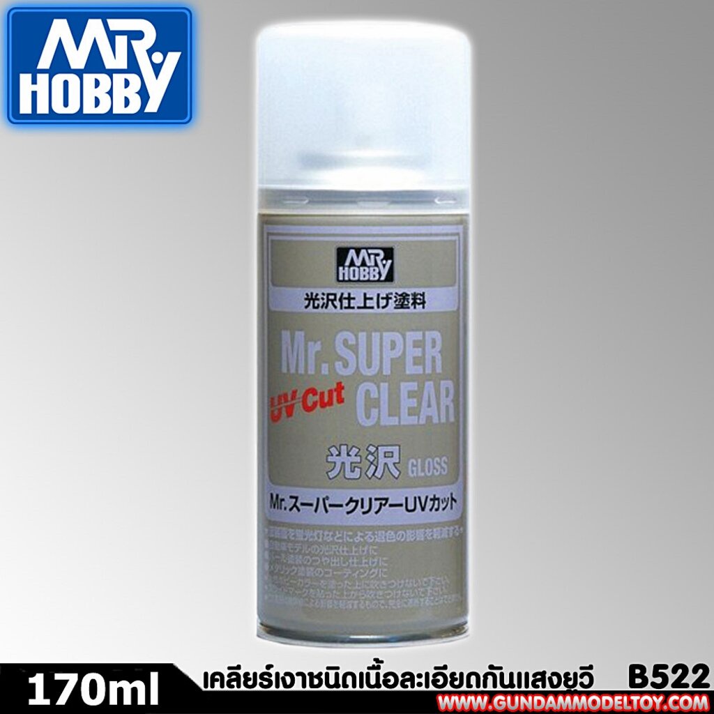 เคลียร์เงาเนื้อละเอียดกันแสงยูวีสูตรทินเนอร์ Mr.SUPER CLEAR UV CUT GLOSS เครื่องมือ อุปกรณ์ต่อ ...