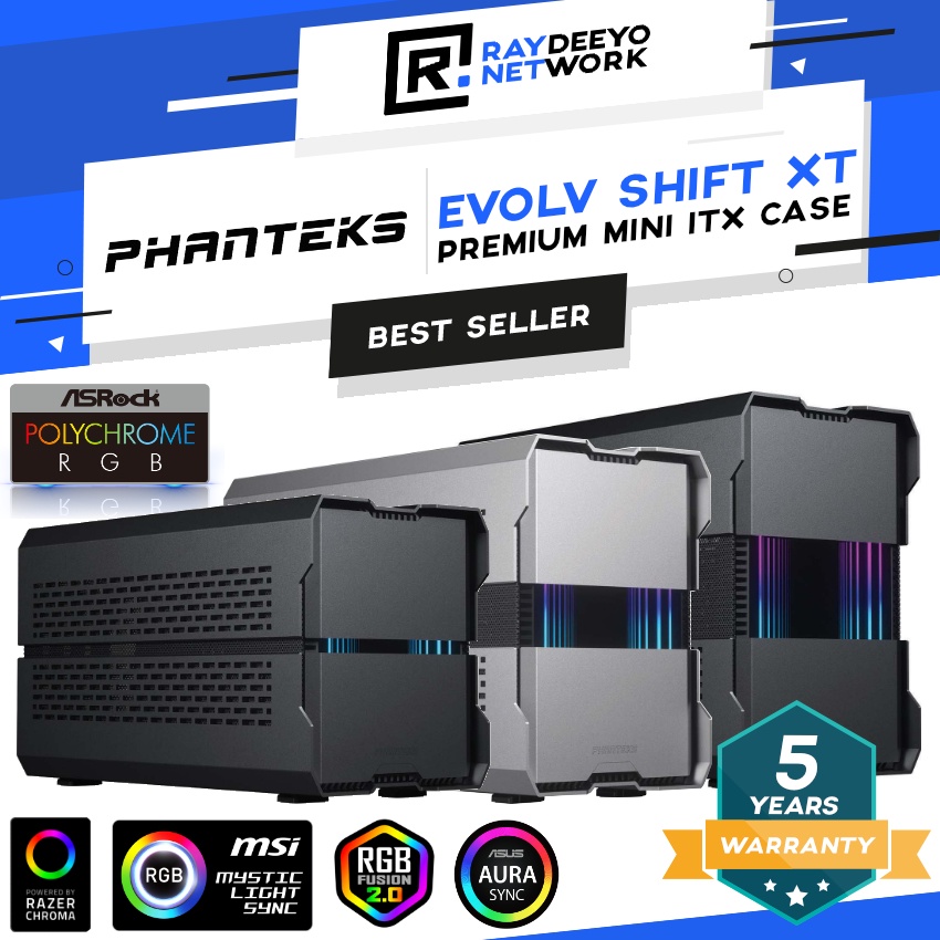 Phanteks EVOLV SHIFT XT DRGB เคส iTX แบบขยายได้ [แชสซีประกอบขนาดเล็ก ...