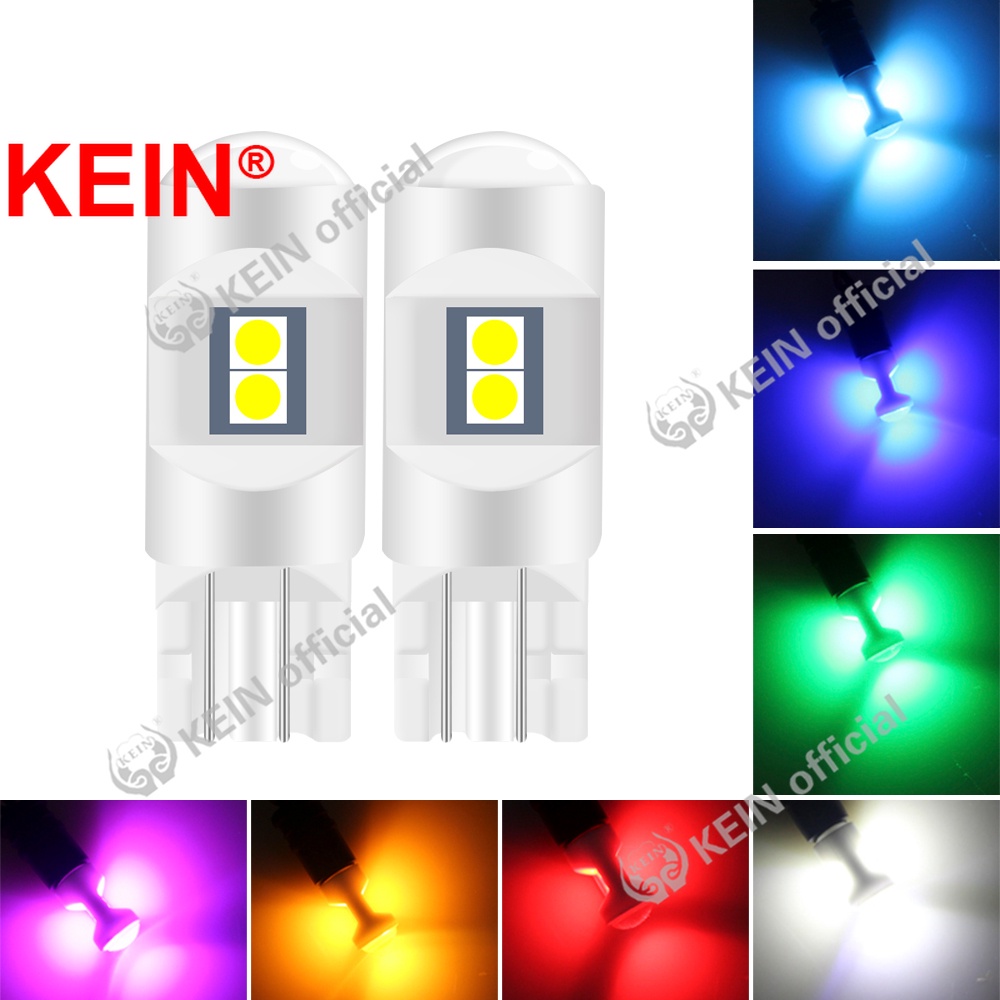 Kein 2PCS เซรามิค T10 Led W5W 3030 6SMD HD เลนส์รถ Led ภายในโดมโคมไฟที่จอดรถ 6SMD 3030 ด้านข้าง ...