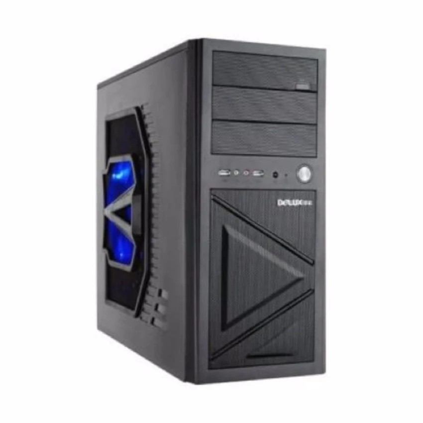 DELUX Mid Tower Computer Case MZ401 - Black#593 | Shopee Thailand
