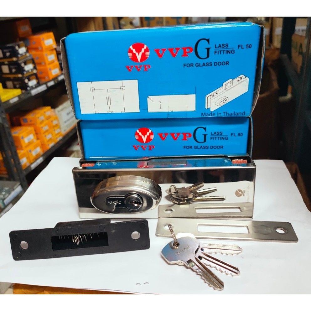 กุญแจล็อคประตูกระจกกับพื้น VVP รุ่น FL50 | Shopee Thailand