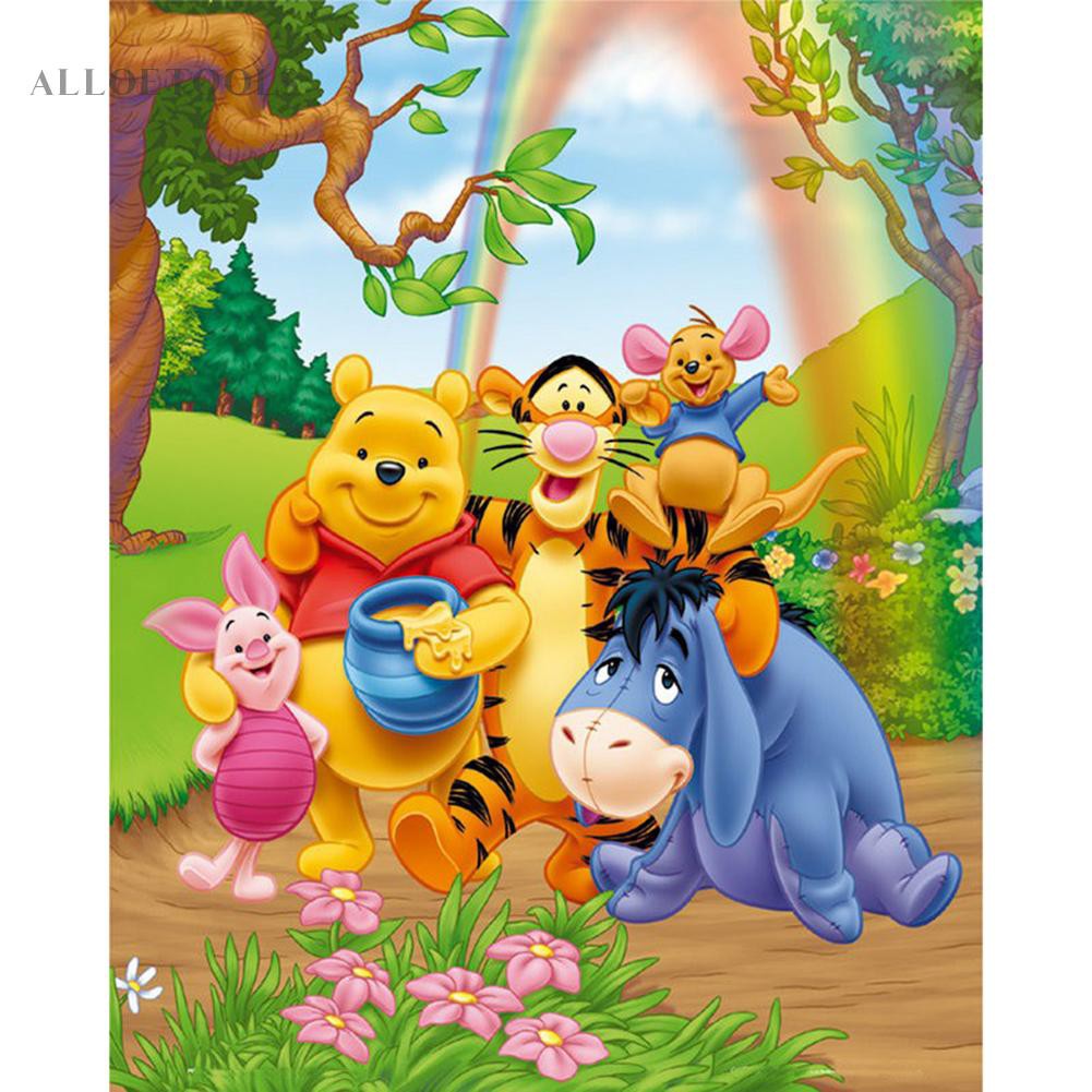 ( Alo - Cod ) ภาพวาดปักครอสติชเพชร 5D DIY รูปหมีพูห์ สําหรับตกแต่งบ้าน ...