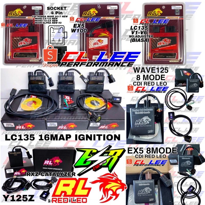 Cdi RED LEO EX5 WAVE100 WAVE125 & LC135 16MAP LC135 NEW W125 WAVE110 CX ...