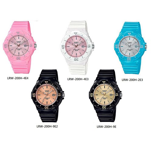 Casio Standard นาฬิกาข้อมือผู้หญิง สายเรซิ่น รุ่น LRW-200H LRW-200H-2E3 ...