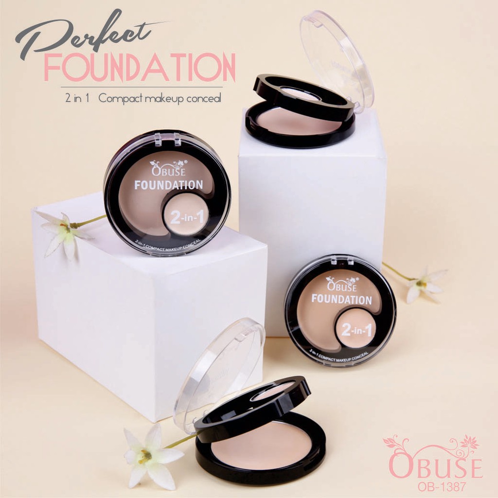OB-1387 OBUSE(โอบิ้ว) FULL COVER FOUNDATION&CONCEALER; | Shopee Thailand