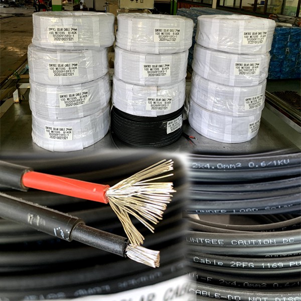 Suntree Solar cable 2*4 sqmm. สายไฟ DC ยี่ห้อ Suntree โซล่าเซลล์ PV1-F ...