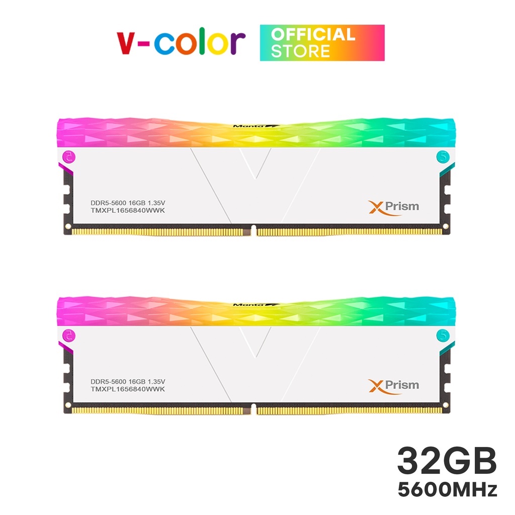 v-color RAM PC Manta XPrism RGB 32GB (16GBx2) DDR5 Bus 5600MHz (CL40 ...