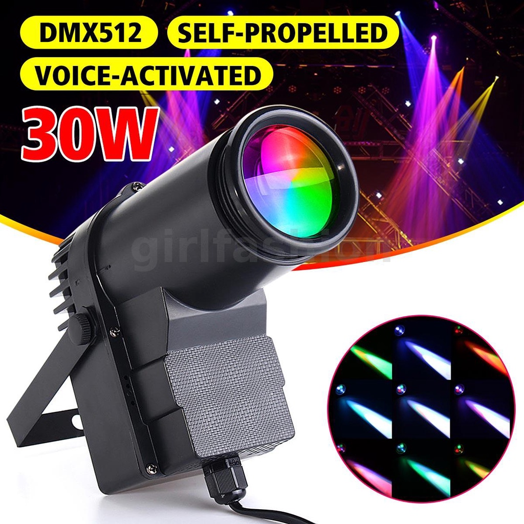 ไฟเวที LED 30W RGBW ไฟสปอตไลท์ ไฟเวที 6CH DJ DISCO DMX | Shopee Thailand