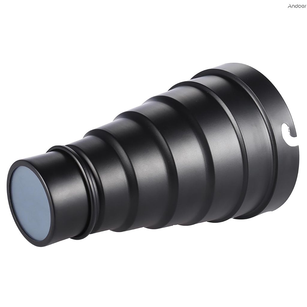 Snoot With Honeycomb Grid ชุดกรองสี 5 ชิ้นสําหรับ Elinchrom / Impact Ex ...