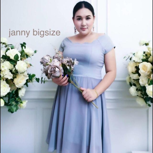 Janny เดรสสั้น เดรสสาวอวบ อ้วน Bigsize XXL Plussize ชุดออกงาน ชุดราตรี ผ้าสกินนี่ ชีฟอง | Shopee ...