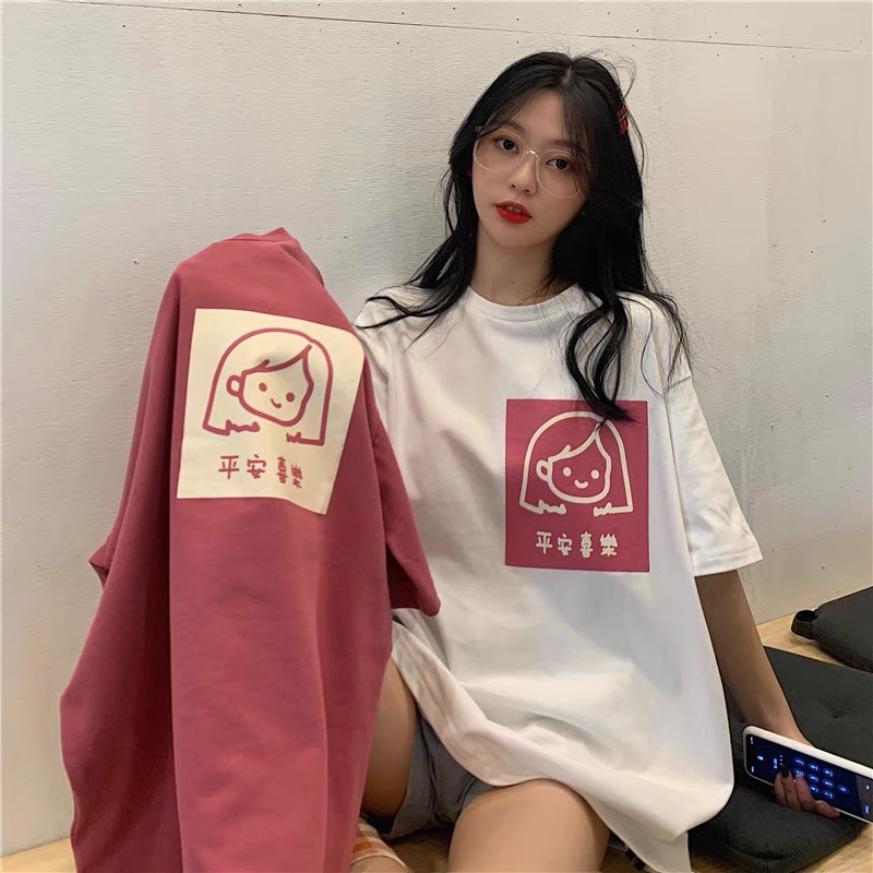 【WANG JIAO ZHAN】 เสื้อยืดแขนสั้นผู้หญิงสไตล์เกาหลีพิมพ์ลายทันสมัยและ ...