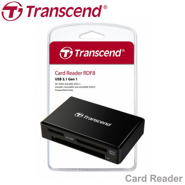 TRANSCEND CARD READER EXTERNAL USB 3.2 Gen 1 / 3.1 Gen 1 (Black) การ์ด ...