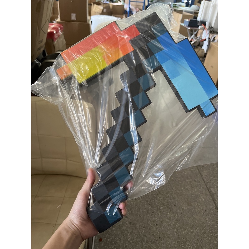 การ์ตูน Minecraft EVA โฟมเพชร ปืน Pickaxe Axe Hamaxe ของเล่น เด็ก คอสเ ...