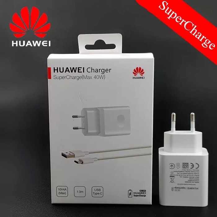 เครื ่ องชาร ์ จ Huawei 40W SuperCharge P30/P30 Pro/P40/P40 Pro Usb Type C Original | Shopee ...