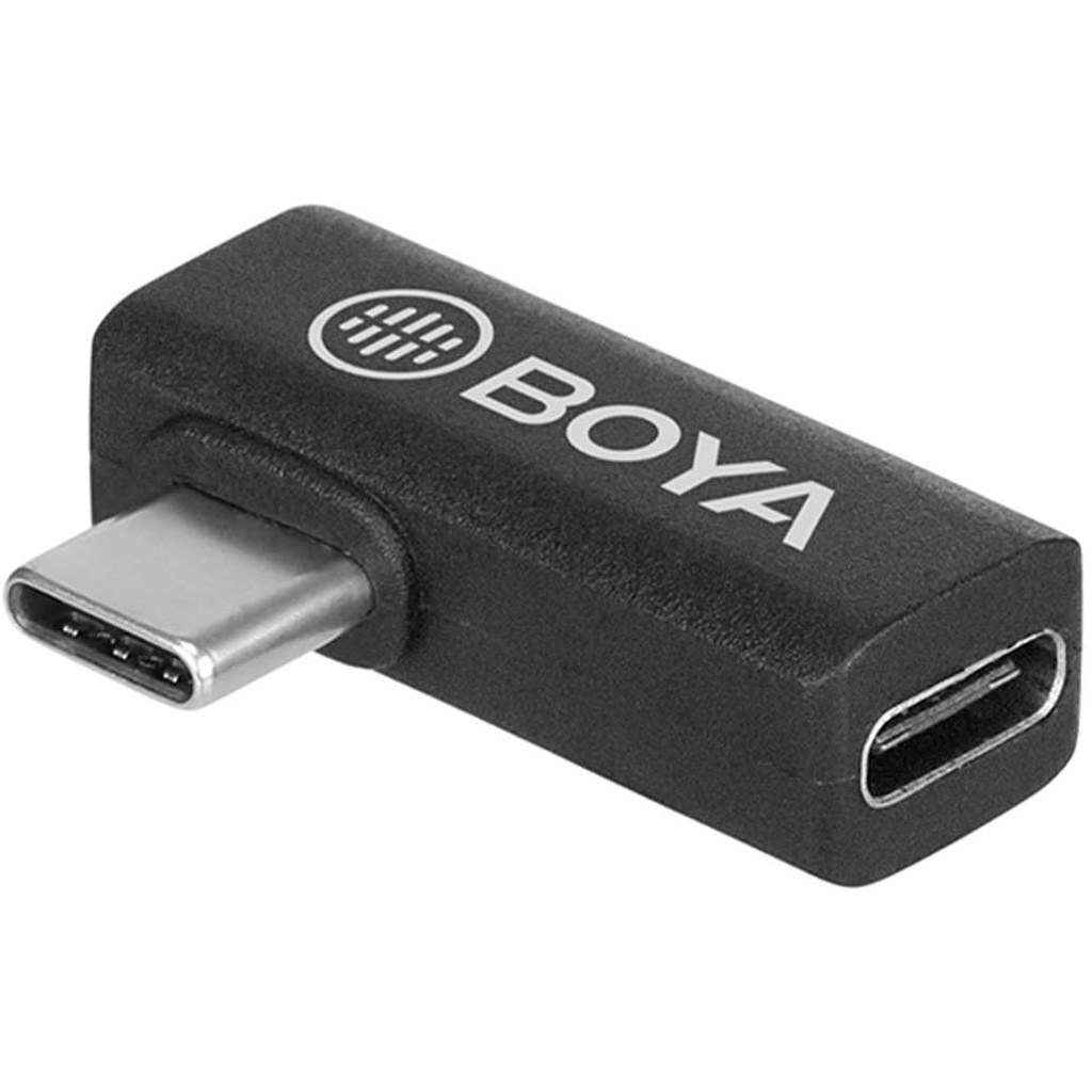 USB C Right Angle Adapter, BOYA BY-K5 90 Degree USB C to USB Type-C ...