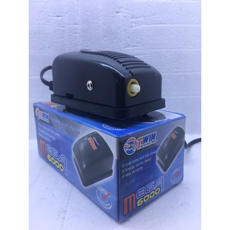 ปั้มลม Mega 6000 ออกทางเดียว (เหมาะสำหรับ ตู้ปลา หรือ อ่างปลา ขนาดเล็ก) | Shopee Thailand