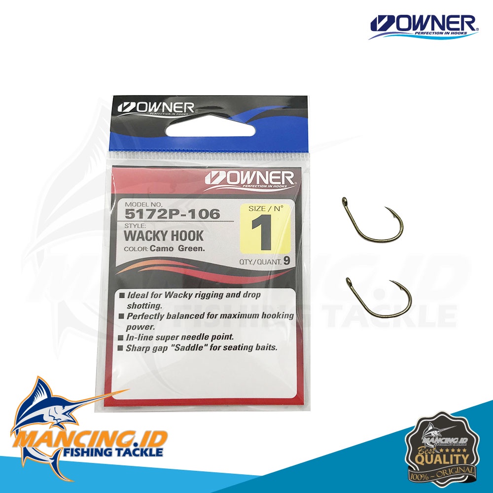 เจ้าของ WACKY Hook 5172P Hook Sharp Hole Fishing Hook Made in Japan ...