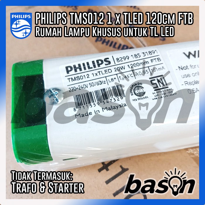 Philips TMS012 1xTLED 1200 มม.FTB - 120 ซม. โคมไฟสําหรับ TL LED ...