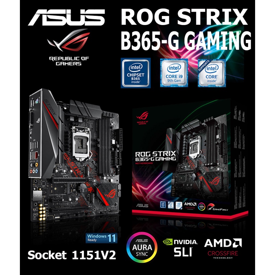 Mainboard INTEL ASUS ROG STRIX B365-G GAMING (Socket 1151V2) มือสอง ...