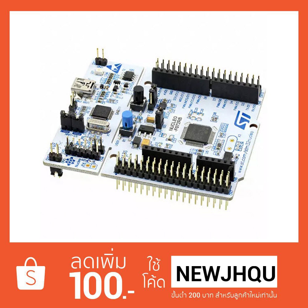 STM32 NUCLEO-F072RB development board with STM32F072RBT6 MCU, supports ...