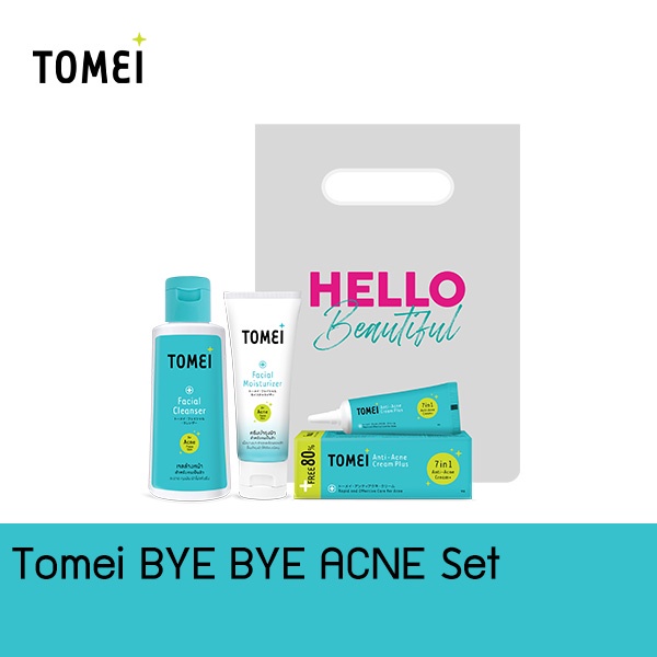 [ลด10% โค้ด B4H9R4CD] Tomei BYE BYE ACNE Set เซตโทเมอิ สูตรสิว | Shopee Thailand