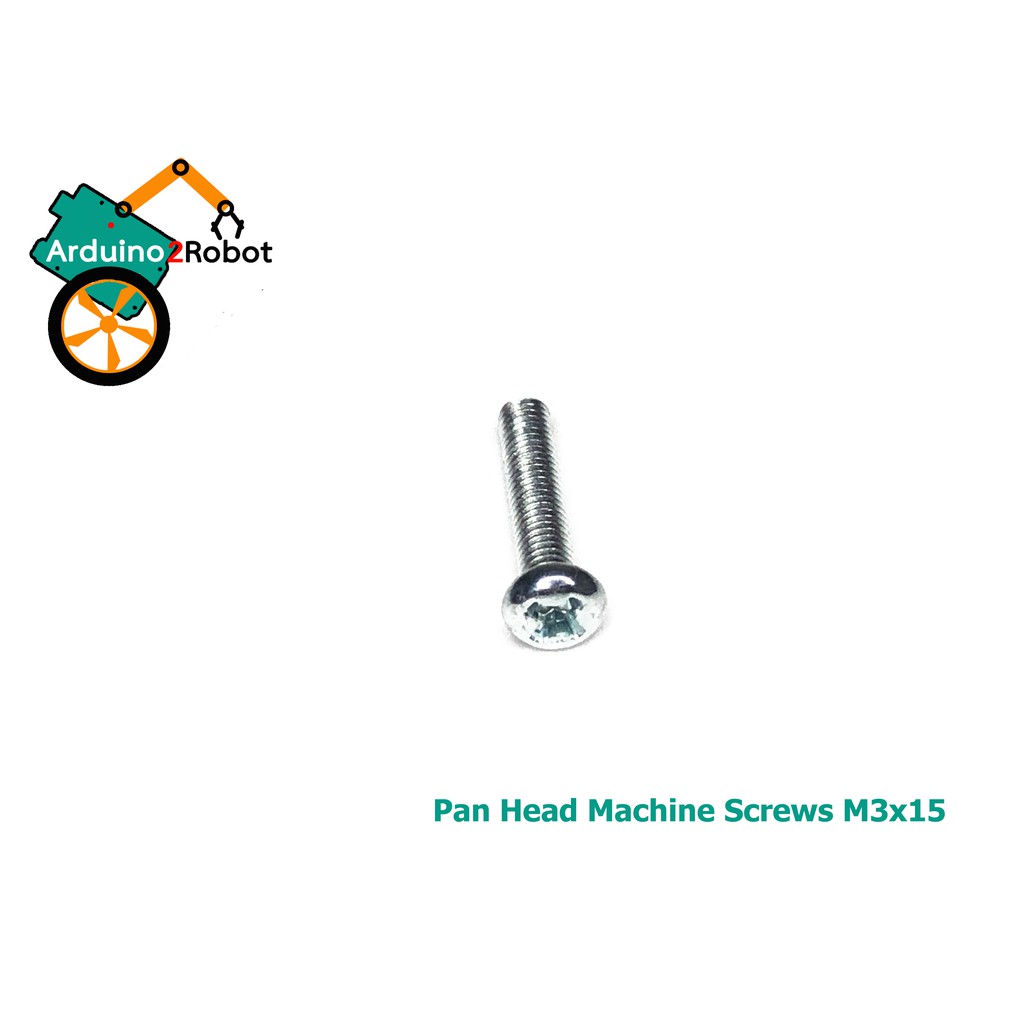 สกรูหัวแฉกเหล็ก M3x15 ความยาวเกลียว 15 mm (ชุดละ 20 ตัว) (pan head machine screw) | Shopee Thailand