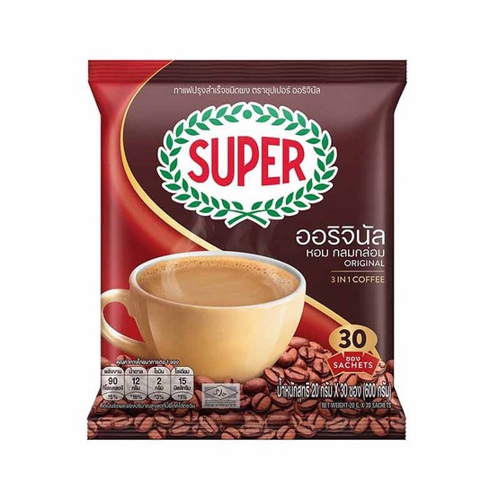 [แพ็คเกจใหม่] กาแฟปรุงสำเร็จ ซุปเปอร์ คอฟฟี่มิกซ์ 20 กรัม 30 ซอง 3in1 ...