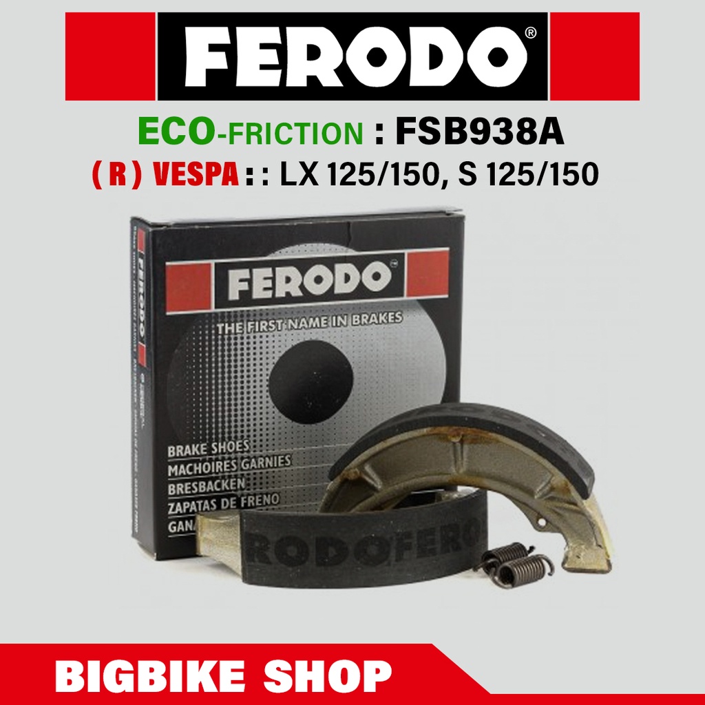 ดรัมเบรก Ferodo รุ่น ECO-friction สำหรับ (R) VESPA LX 125/150, S 125/ ...