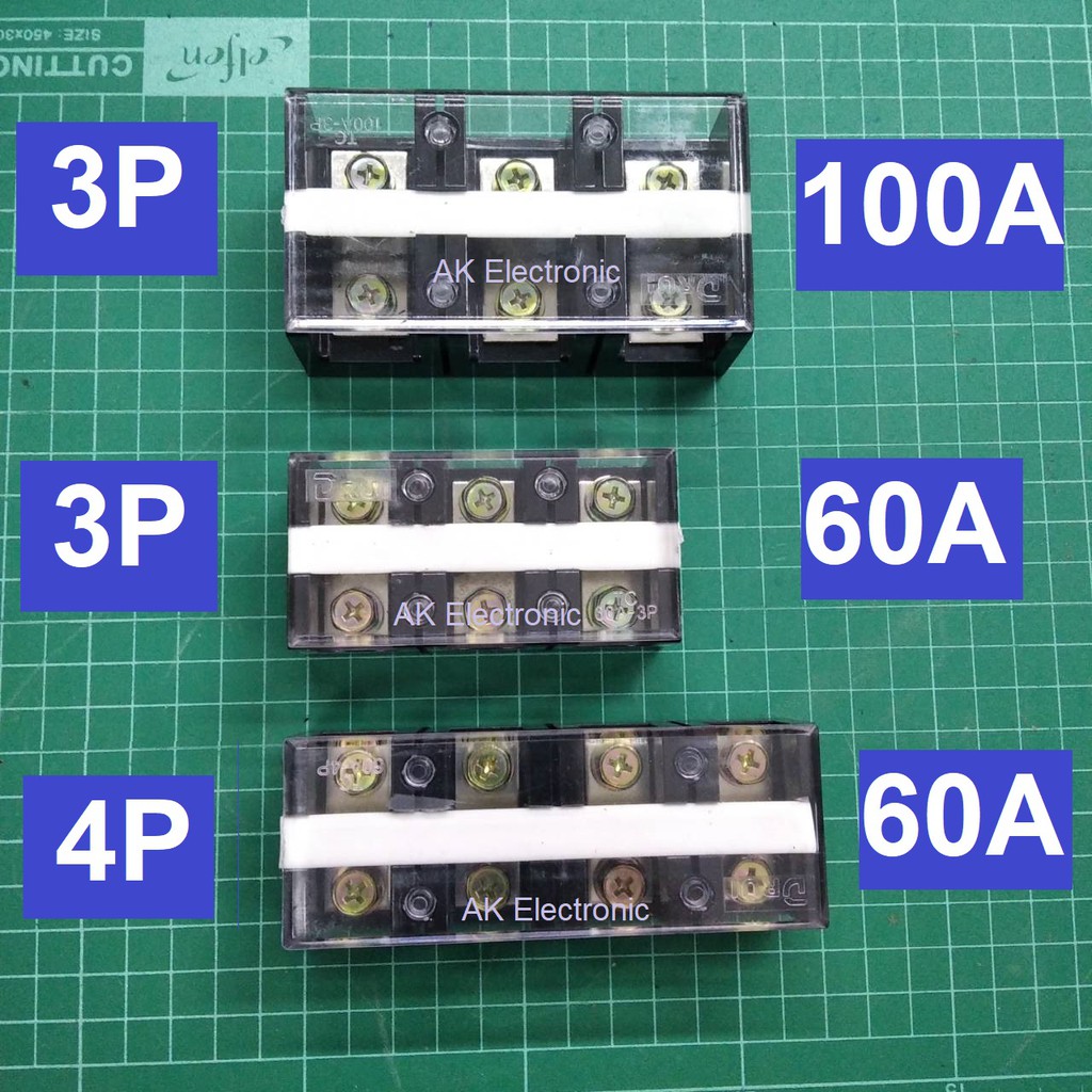 TERMINAL BLOCK 60A/100A/200A 1P/2P/3P/4P เทอร์มินอล บล็อก แผงต่อสายไฟ ...