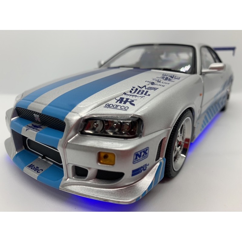 โมเดลรถ gtr r34 nissan skyline gt-r r34 / โมเดลรถ 1:18 NISSAN BRIAN'S ...
