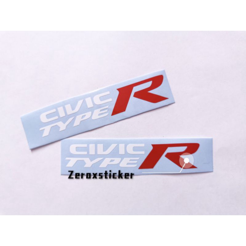 สติกเกอร์ติดกระจกมองข้างรถยนต์ Civic Type R HONDA Civic Type R HONDA ...