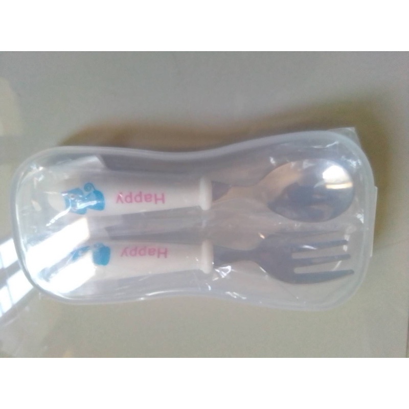 [ALL]‼️ช้อนส้อมเด็ก🍴ช้อนหัดทาน พร้อมกล่อง Pre-loaded spoon สเตนเลส304 ...