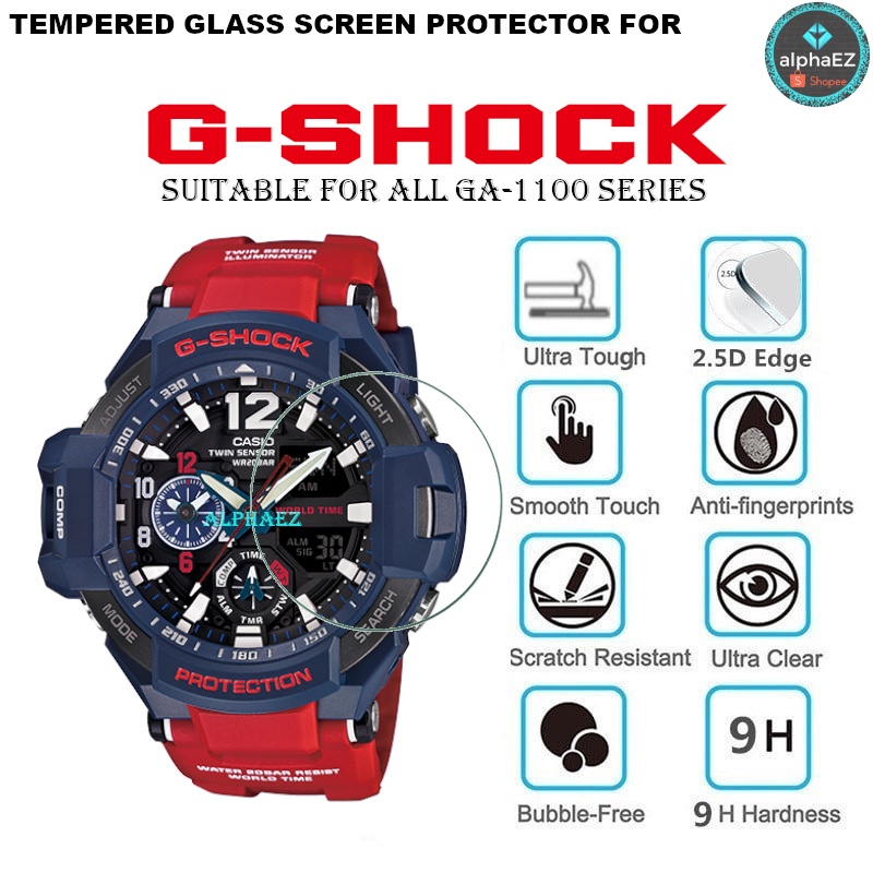 Casio G-Shock GA-1100 GRAVITYMASTER Series 9H นาฬิกาป้องกันหน้าจอกระจก ...