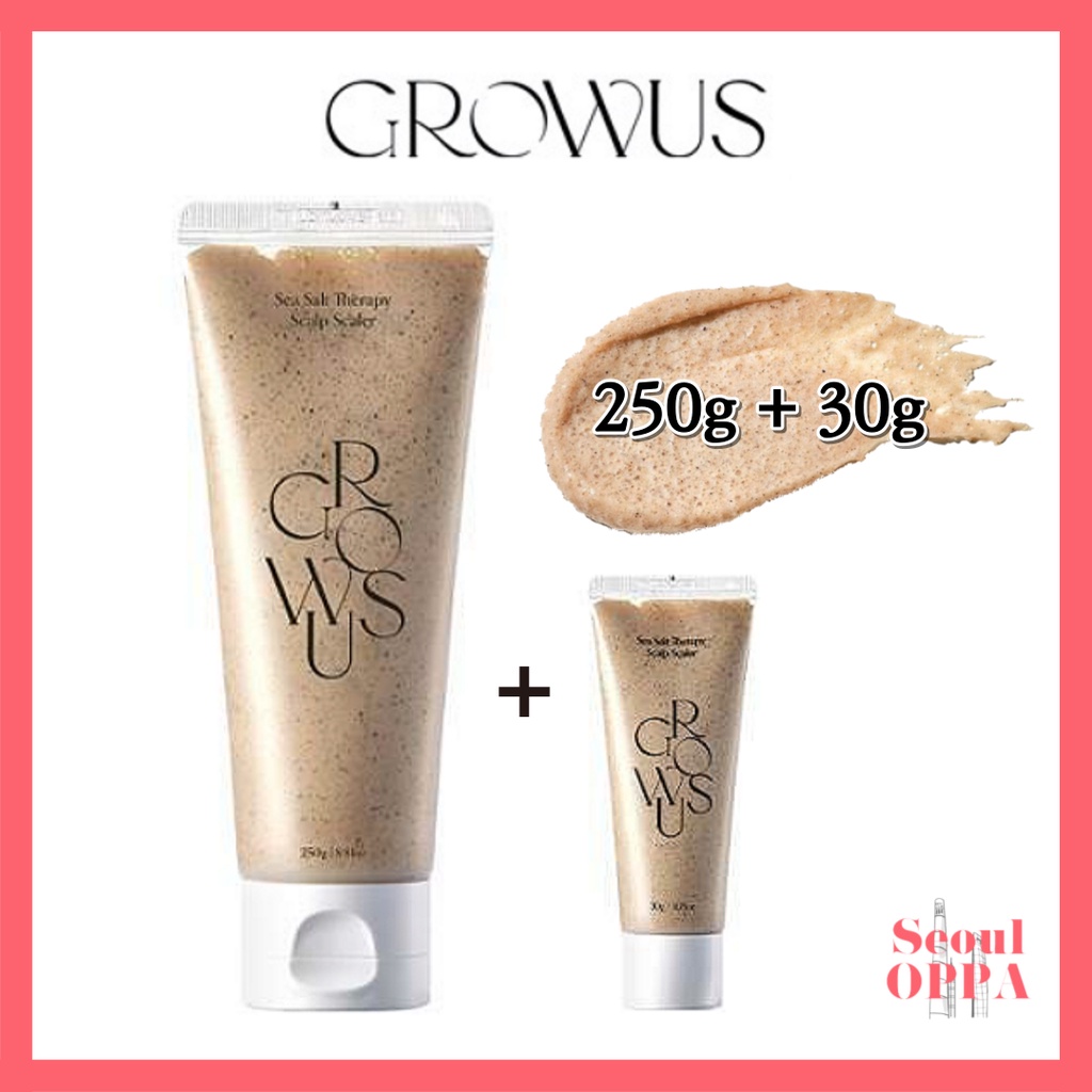 [Growus] Sea Salt Therapy Scalp Scaler 250g + 30g, 120g แชมพู ยาสระผม ทรีทเม้นท์บํารุงผม Oily ...