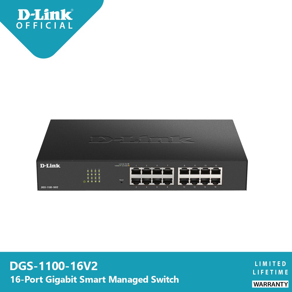D-Link DGS-1100-16V2 16-Port Gigabit Smart Managed Switch | Shopee Thailand