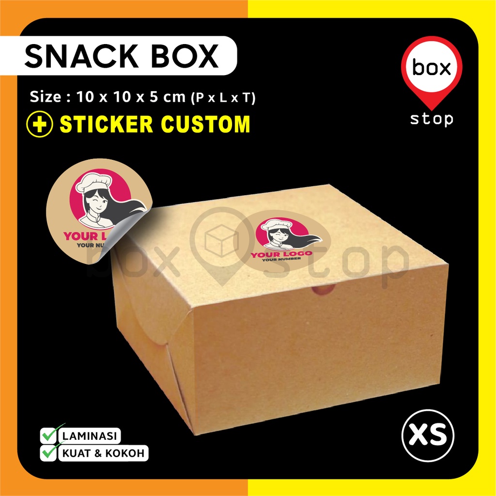 Combo BOX Package BOX SNACK BOX+สติ๊กเกอร์โลโก้สั่งทําพิเศษ (50ชุด ...