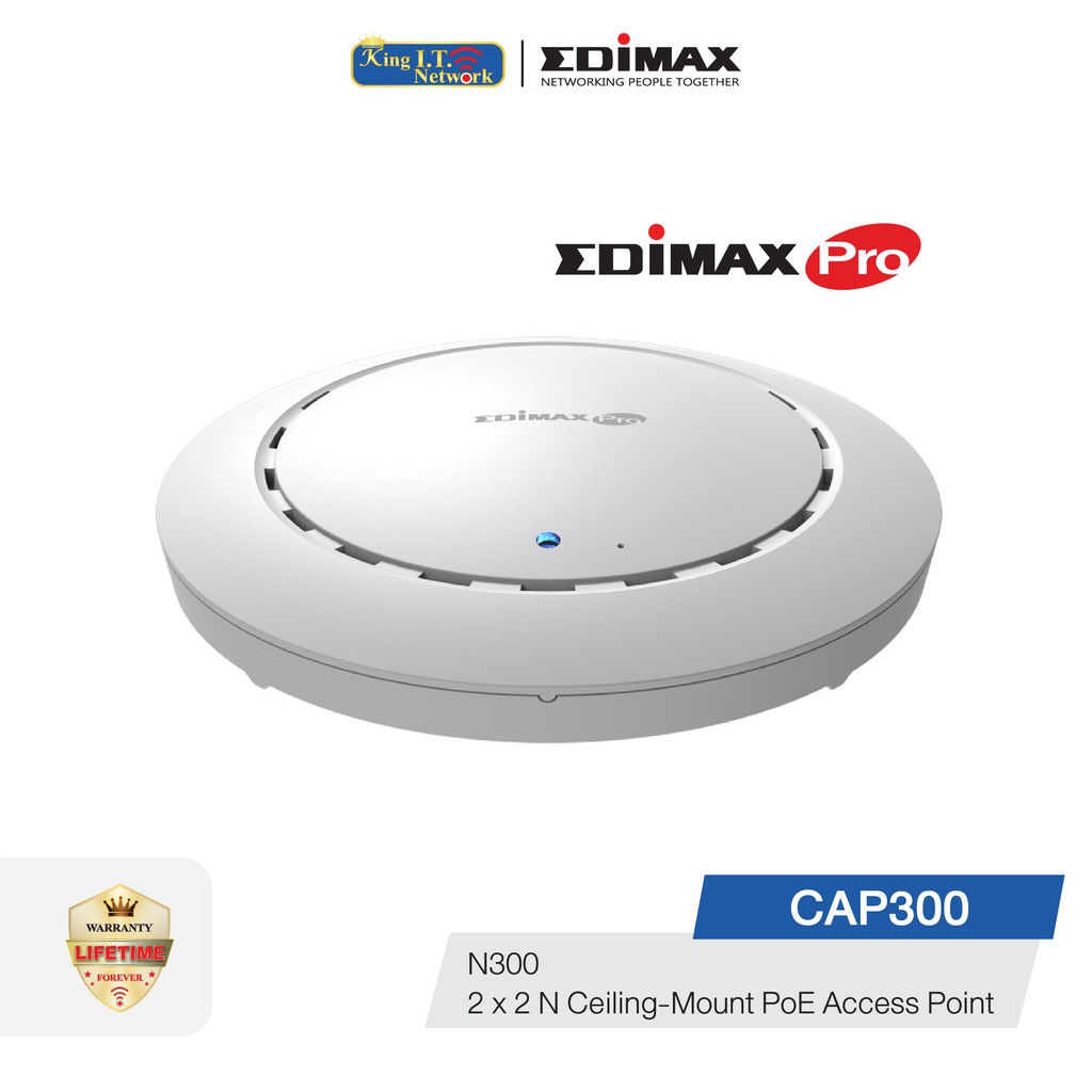 EDIMAX (CAP300) 300Mbps 2x2 N Ceiling-Mount PoE Access Point | Shopee Thailand