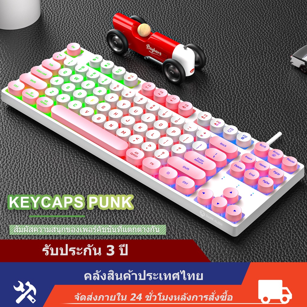 🚚จัดส่งในวันเดียวกัน Leaven K620 คีย์บอร์ด tkl 60% keyboard mechanical blue switch hotswap ...