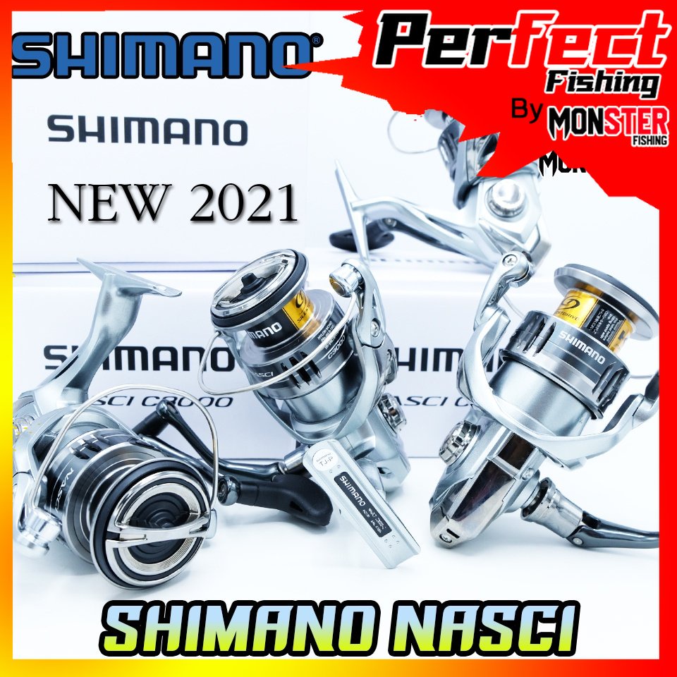 รอกตกปลา รอกสปินนิ่ง SHIMANO NASCI 2500/2500HG/C3000/C3000HG (รุ่นใหม่ ปี 2021) | Shopee Thailand