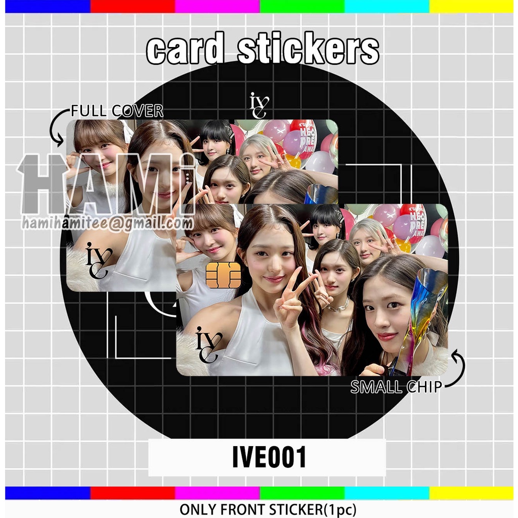 สติกเกอร์ IVE CARD STICKER - IVE KPOP TNGO CARD STICKER - LIZ YUJIN REI ...