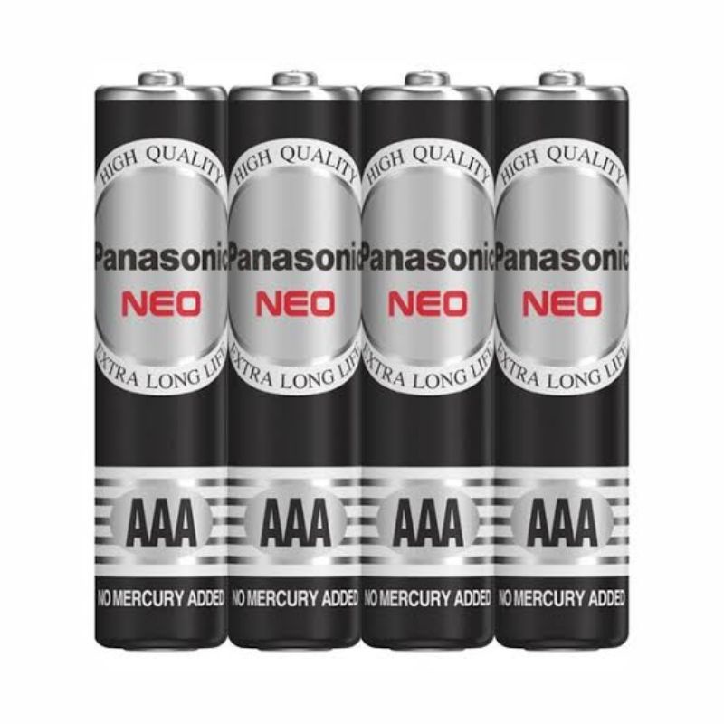 ถ่าน ถ่านไฟฉาย Panasonic NEO สีดำ ขนาด C (แพ็ค 2 ก้อน) ขนาด AAA (แพ็ค 2 ...