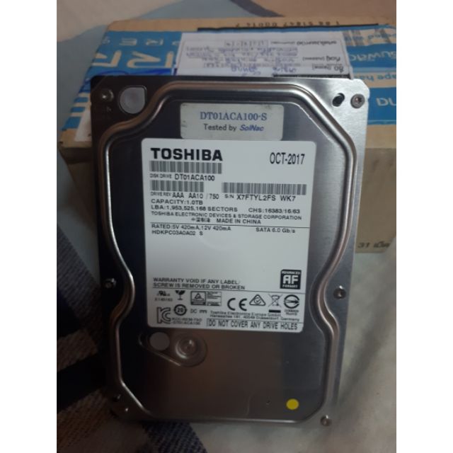 1 TB HDD (ฮาร์ดดิสก์) TOSHIBA DT01ACA 7200RPM SATA3 (DT01ACA100 ...