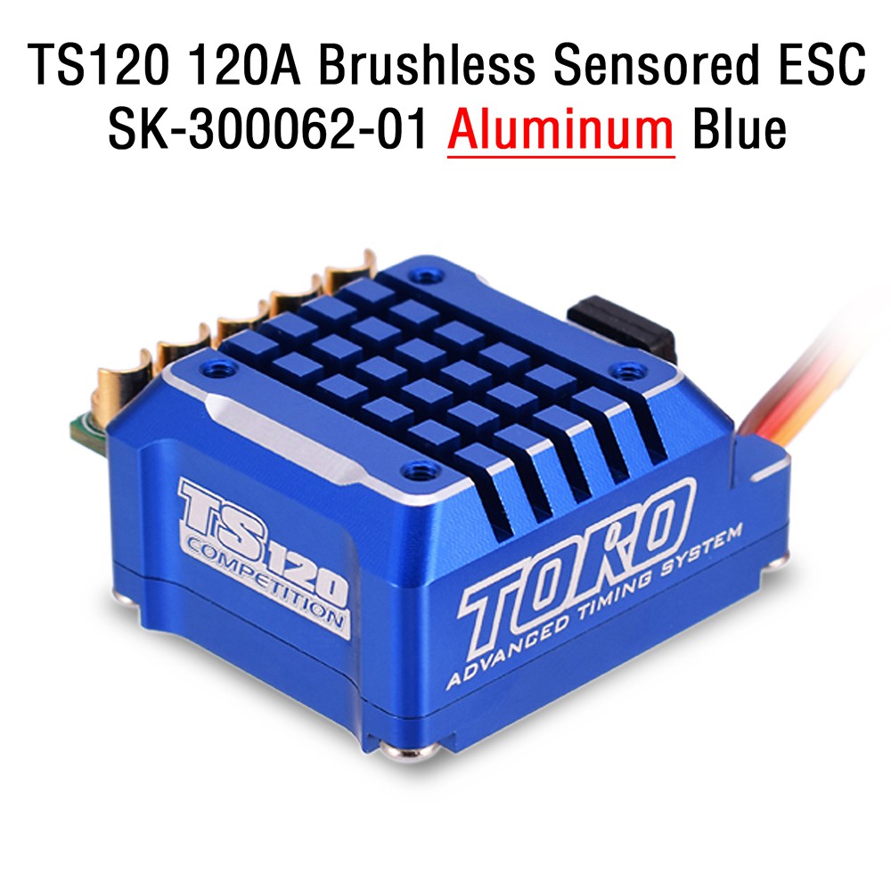Skyrc TORO TS120 เซนเซอร์อลูมิเนียม ESC สําหรับรถบังคับ 1/10/1/12 สีฟ้า ...