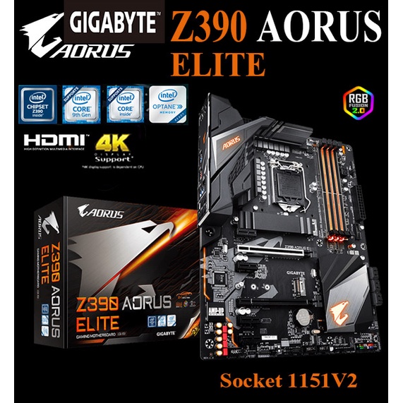 Mainboard INTEL GIGABYTE Z390 AORUS ELITE (Socket 1151V2) มือสอง พร้อม ...
