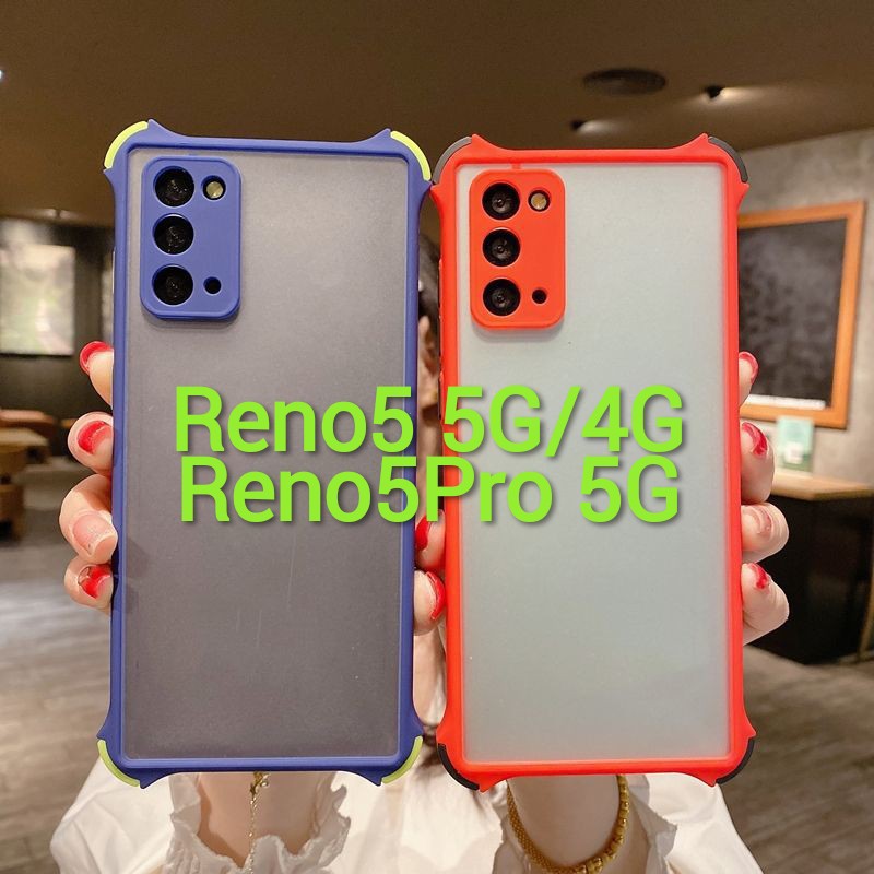 Reno5(พร้อมส่งในไทย)เคสขอบนิ่มหลังแข็งขุ่นคลุมกล้อง OPPO Reno5 5G/Reno5 4G/Reno5Pro 5G | Shopee ...